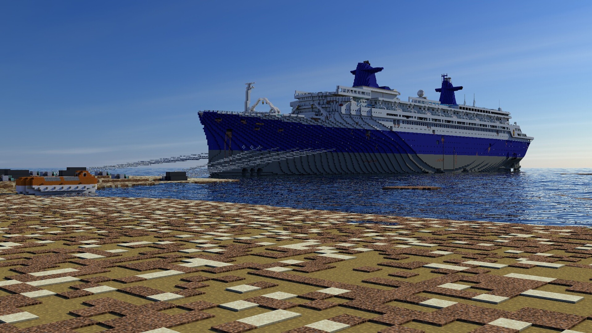 SS Blue Lady (SS Norway) being scrapped at Alang Minecraft Map