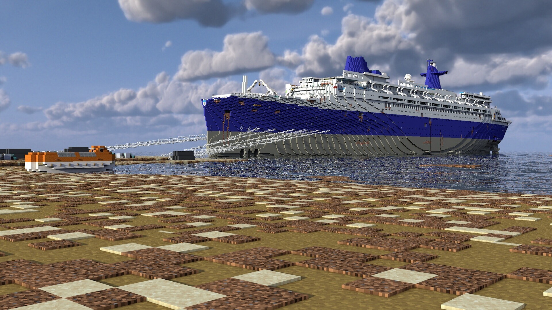 SS Blue Lady (SS Norway) being scrapped at Alang Minecraft Map