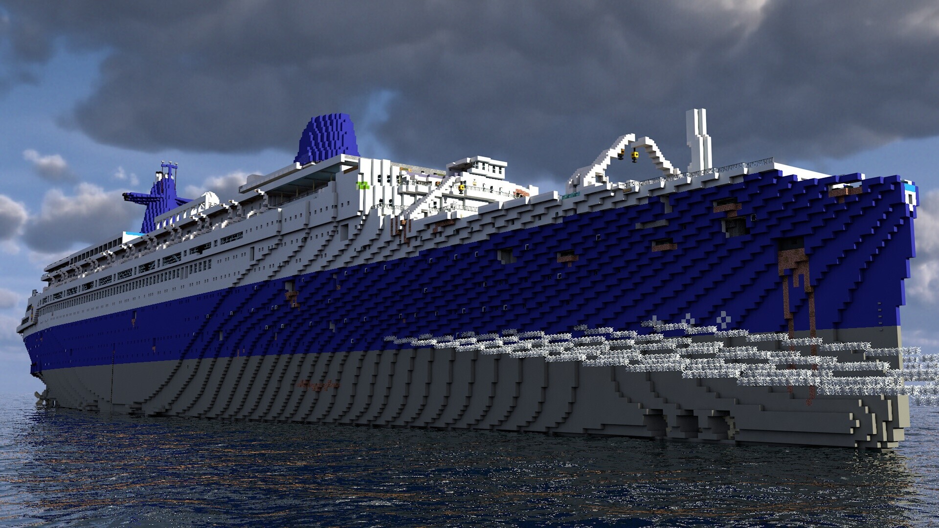 SS Blue Lady (SS Norway) being scrapped at Alang Minecraft Map