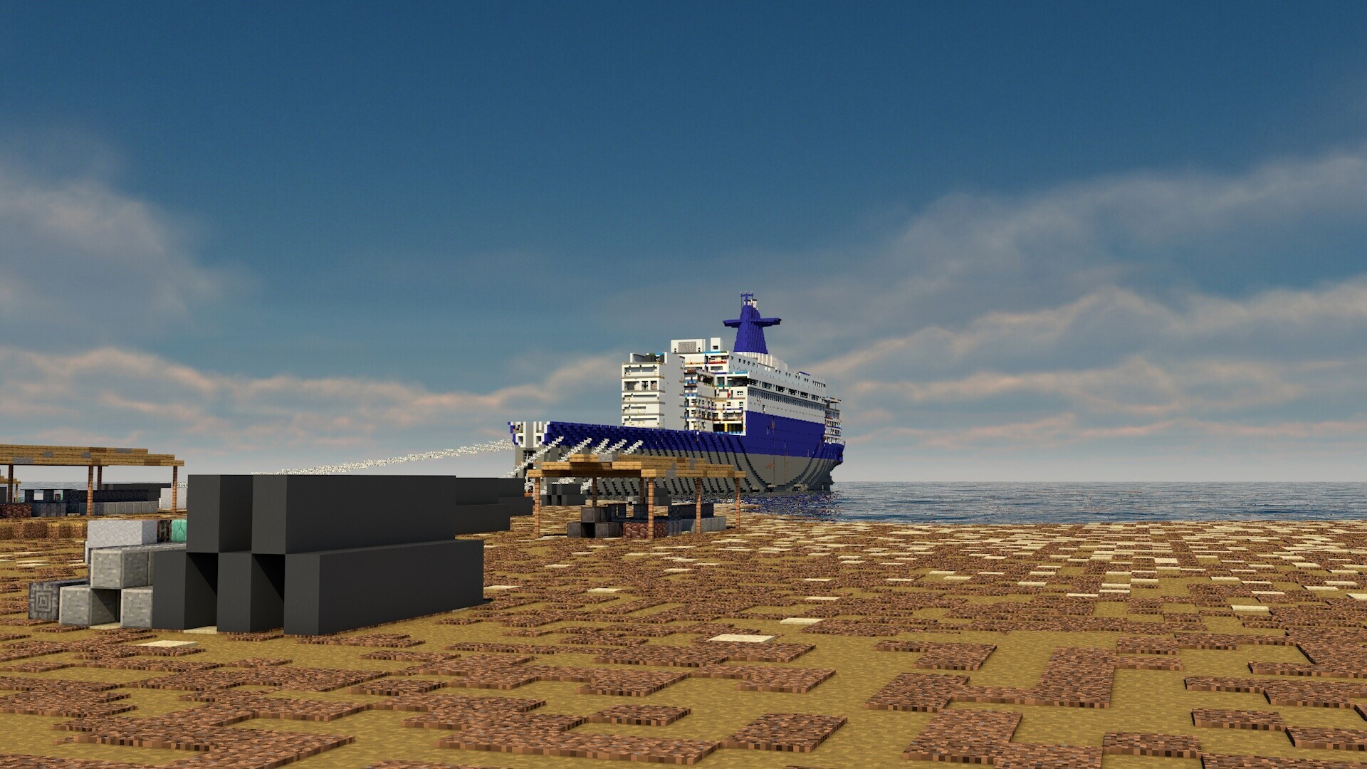 SS Blue Lady (SS Norway) being scrapped at Alang Minecraft Map