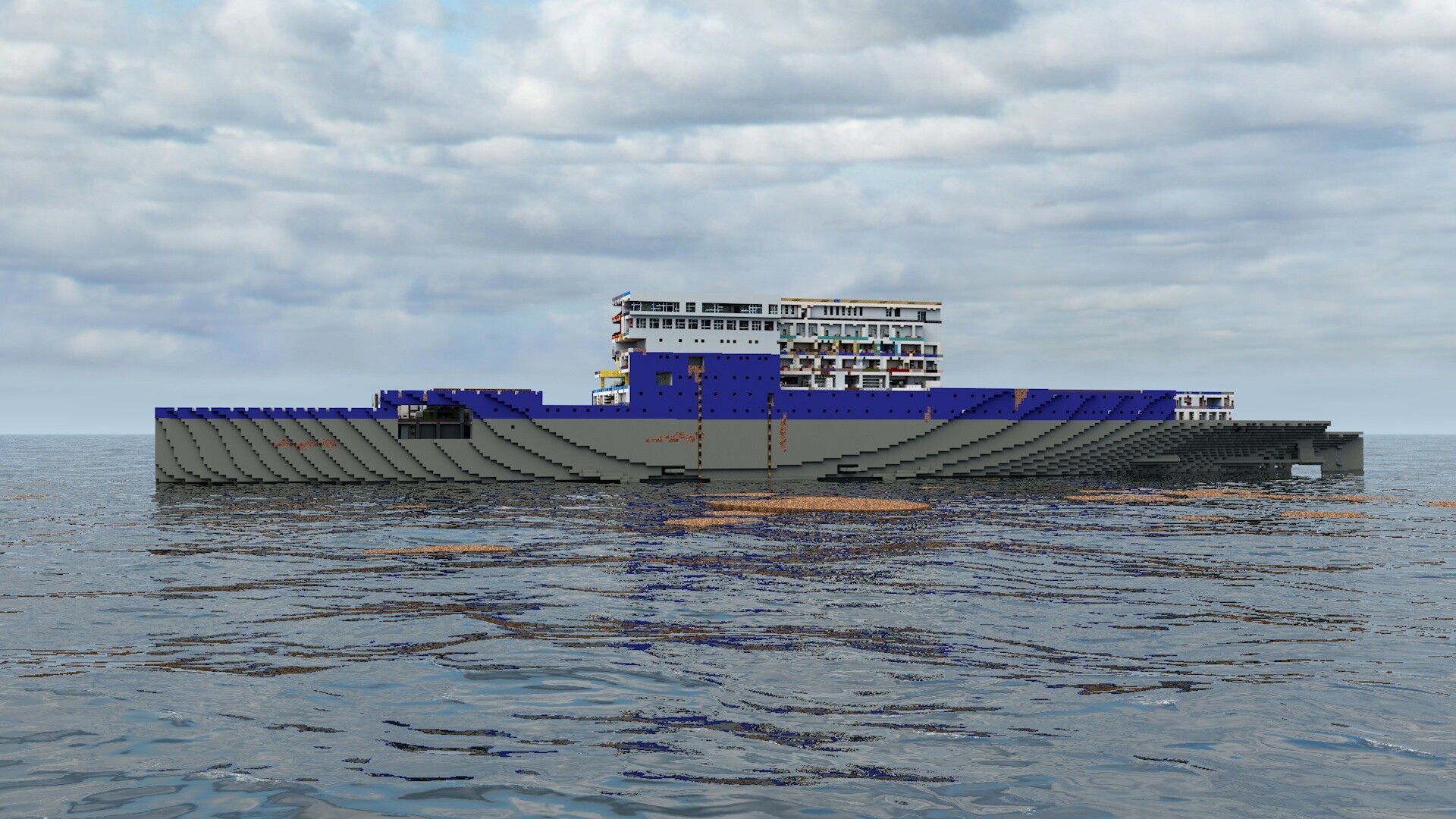 SS Blue Lady (SS Norway) being scrapped at Alang Minecraft Map