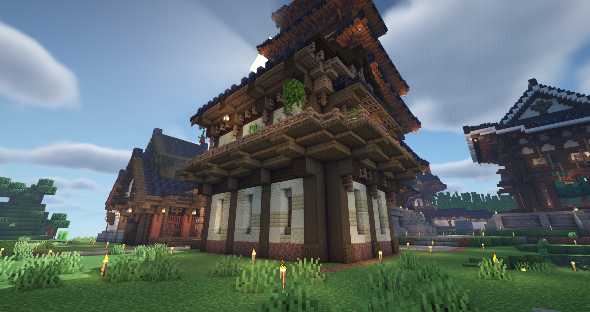 Japanese Cactus Shop (with farm) Minecraft Map