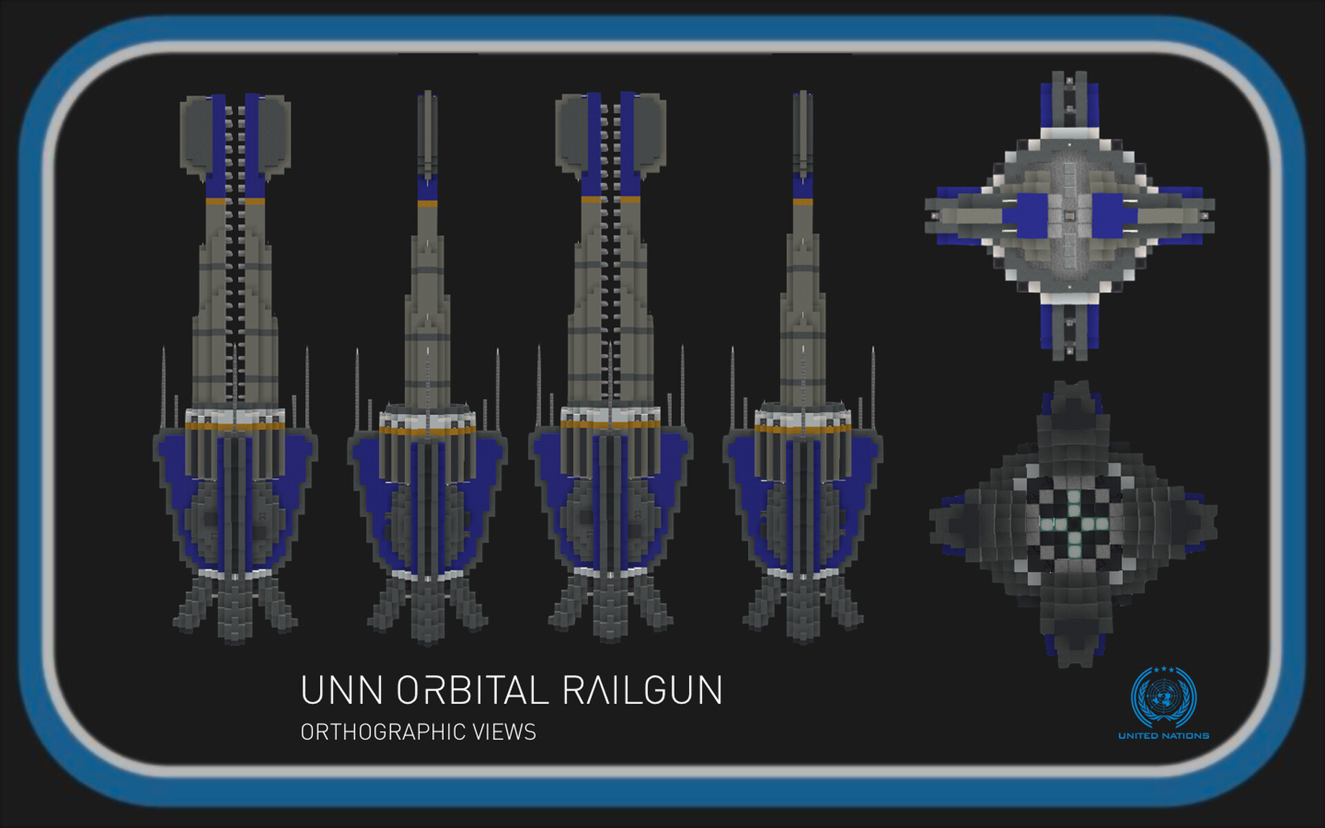 UNN Orbital Railgun || The Expanse Full Interior (1:1) Build Minecraft Map