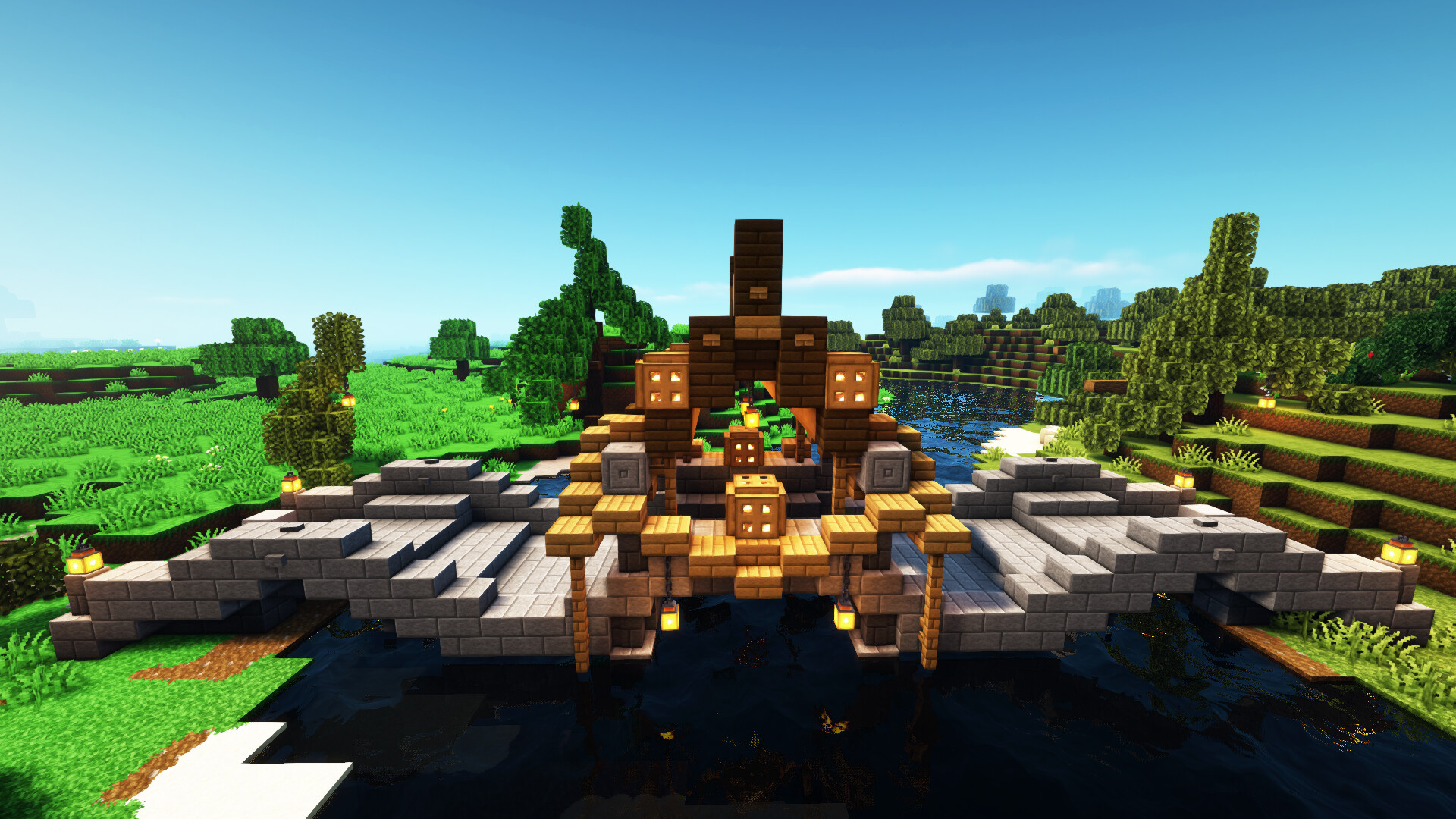 How to build a Stone Bridge Minecraft Map