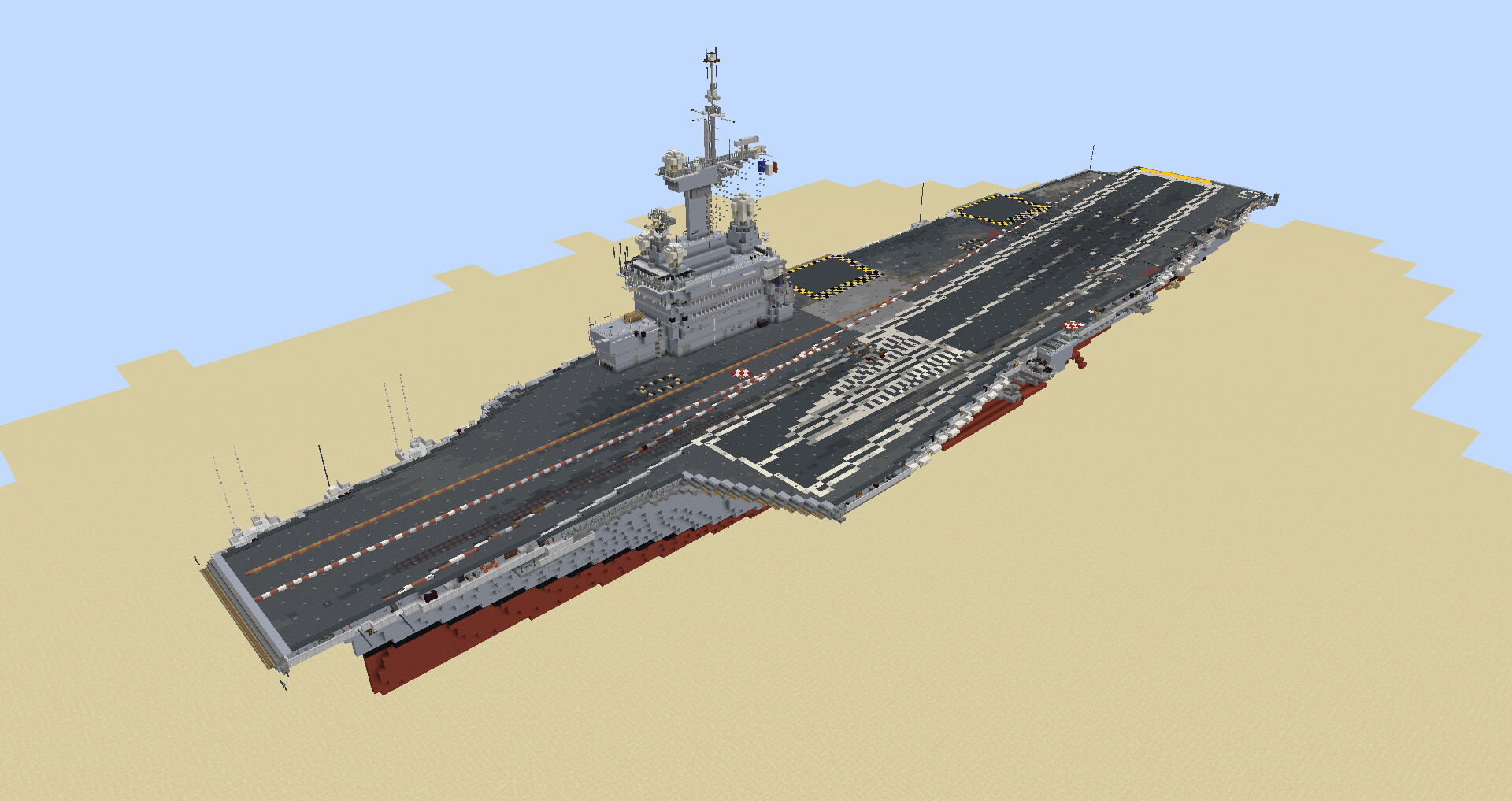 Charles de Gaulle R91 nuclear french aircraft carrier - [1:1] Minecraft Map