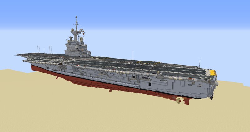 Charles de Gaulle R91 nuclear french aircraft carrier - [1:1] Minecraft Map