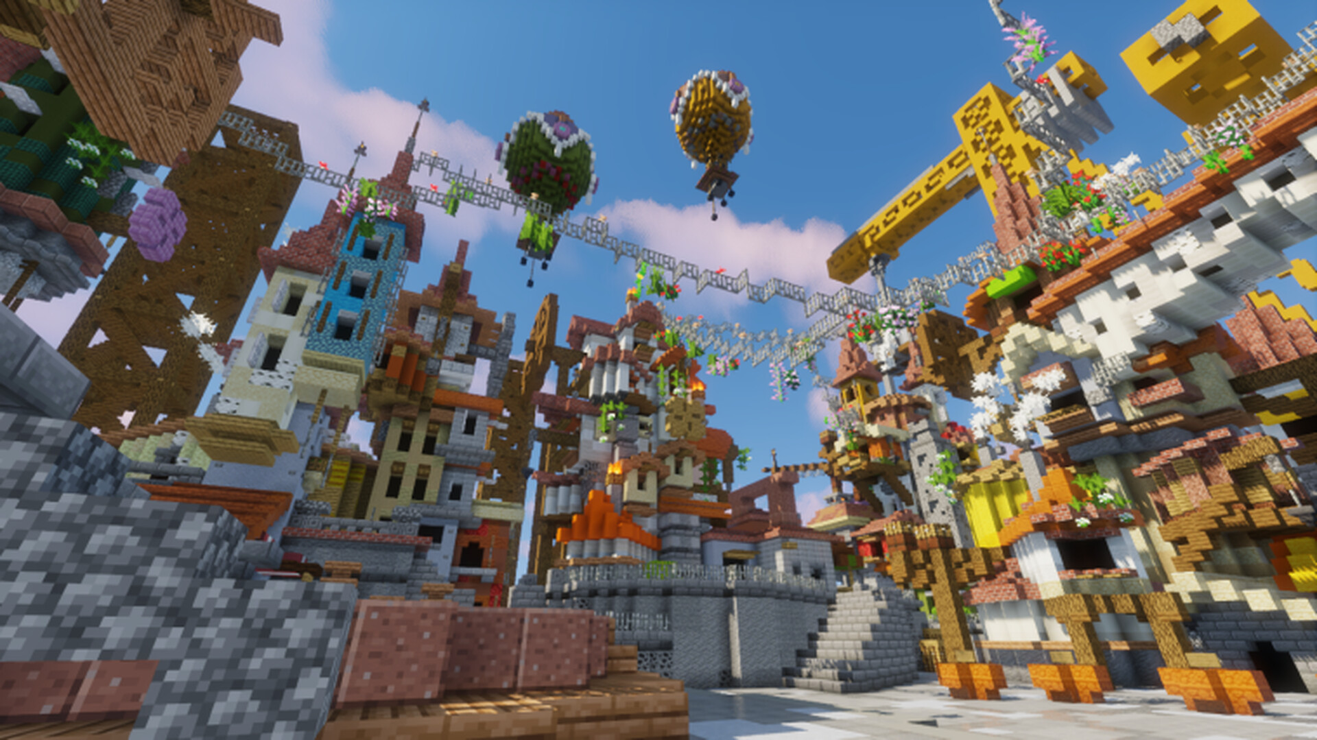 Fantasy Steampunk Hub Minecraft Map