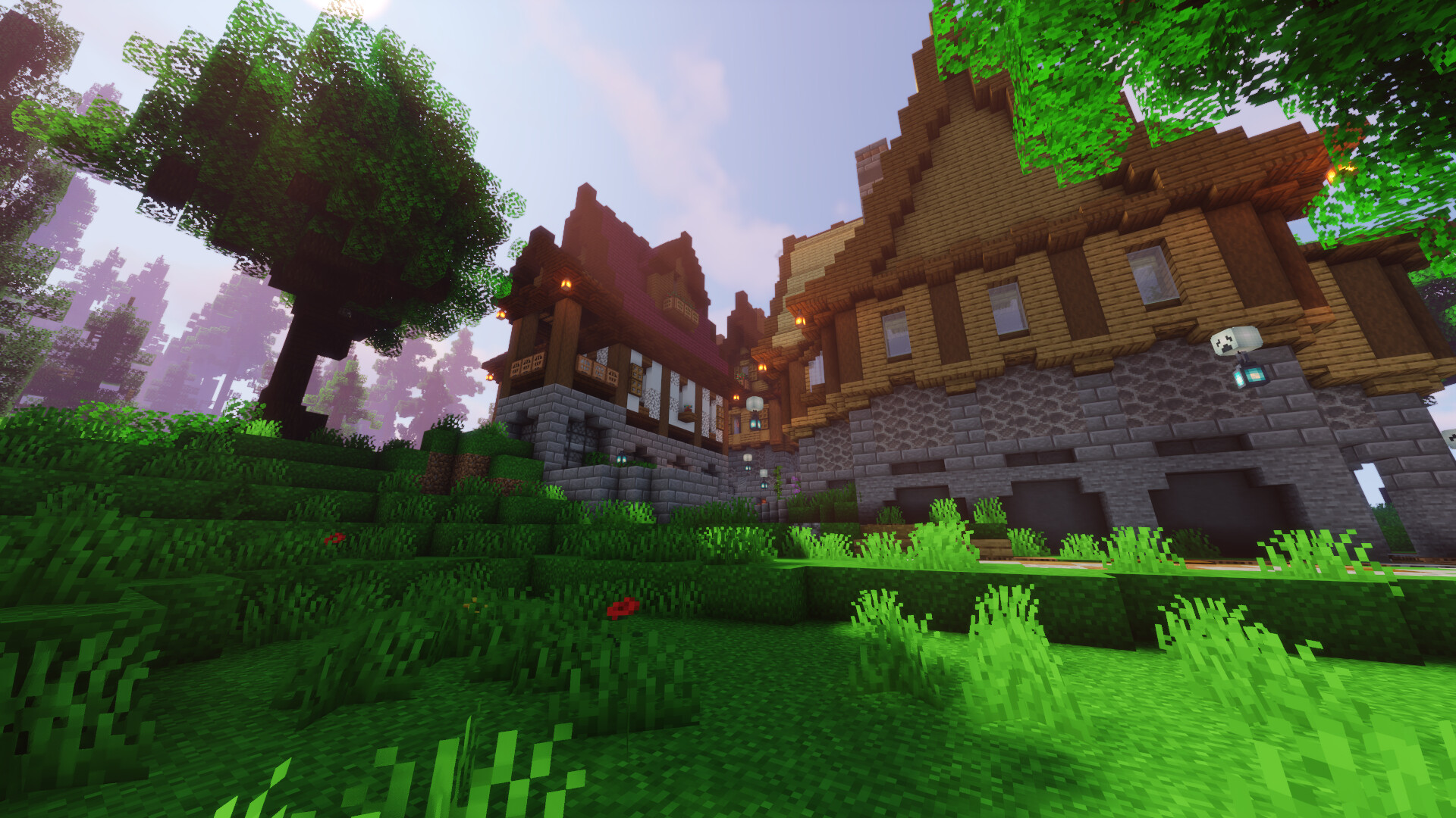 small town near the forest Minecraft Map