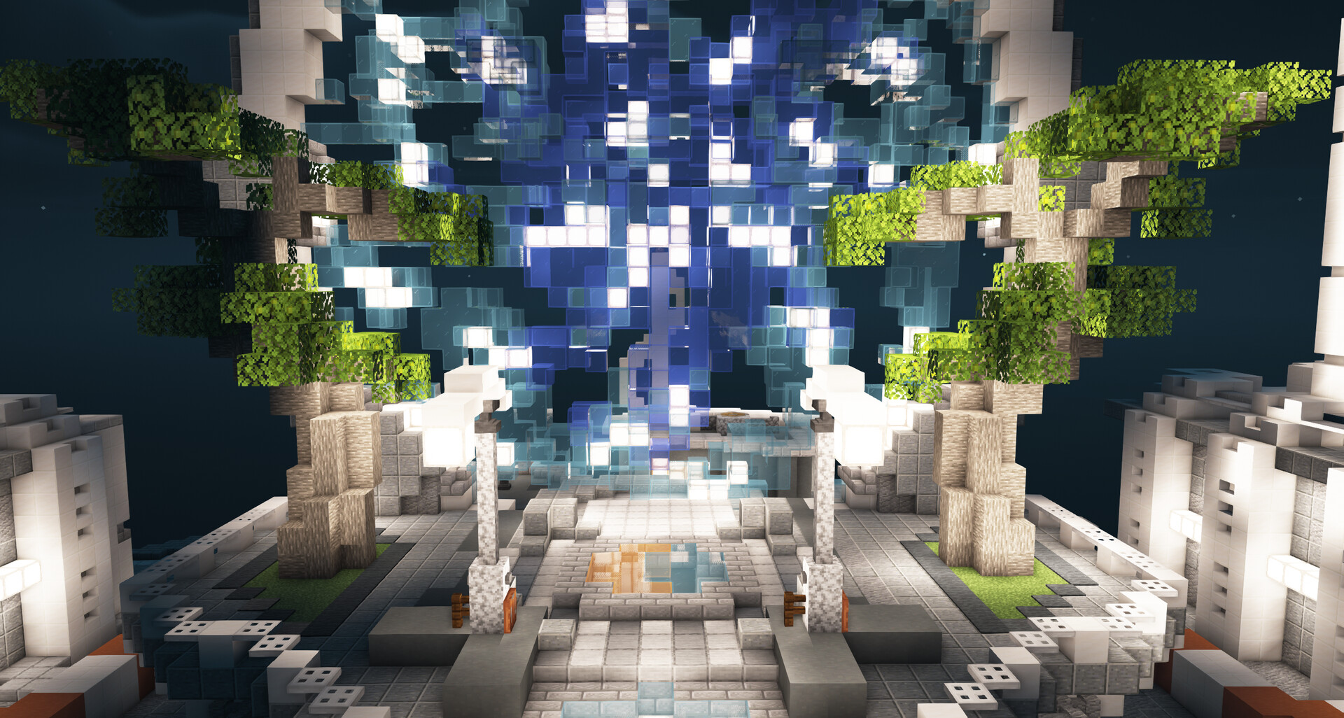 Futuristic Sci-Fi city Hub / MiniGames Lobby 150x150 Minecraft Map