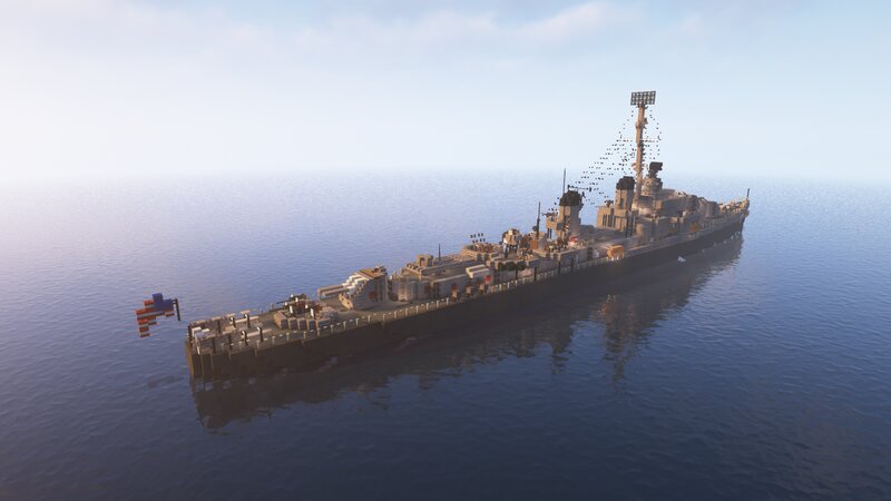USS Laffey and USS Allen M. Sumner Okinawa '45 + Download Minecraft Map