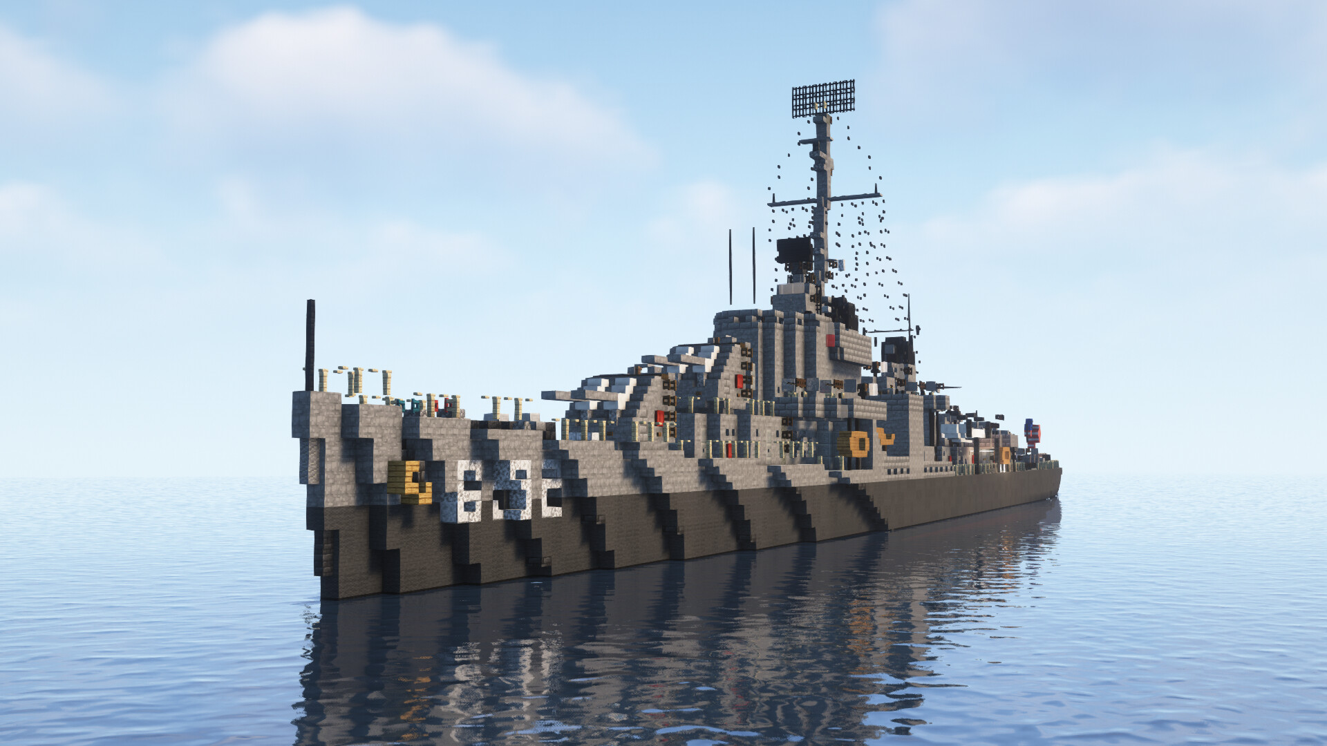USS Laffey and USS Allen M. Sumner Okinawa '45 + Download Minecraft Map