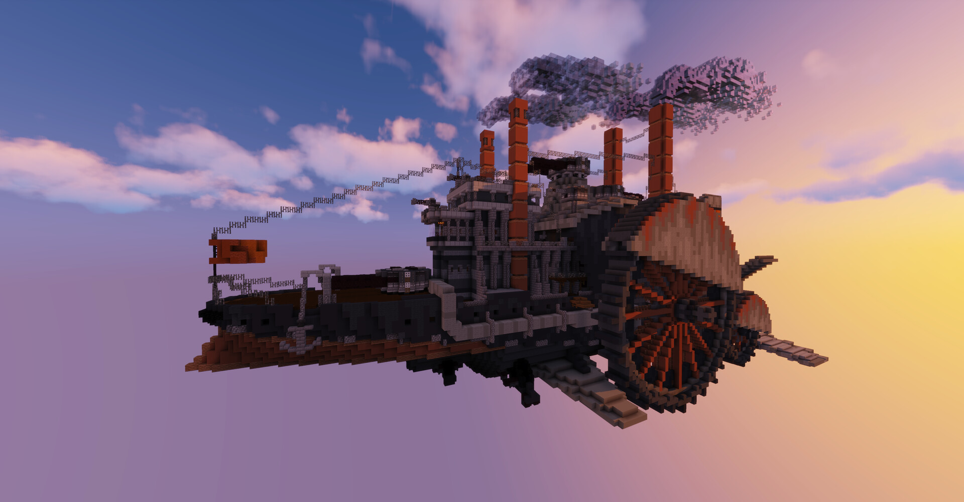 Steampunk/Dieselpunk AIRSHIP Minecraft Map