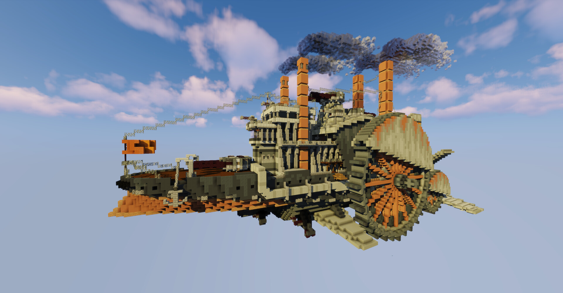 Steampunk/Dieselpunk AIRSHIP Minecraft Map