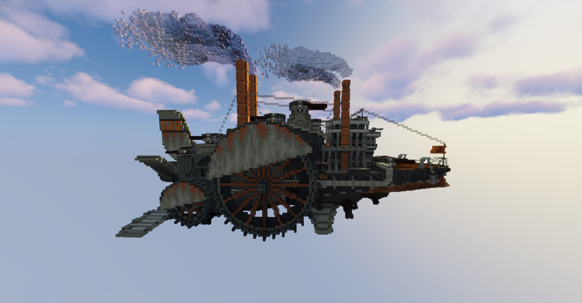 Steampunk/Dieselpunk AIRSHIP Minecraft Map