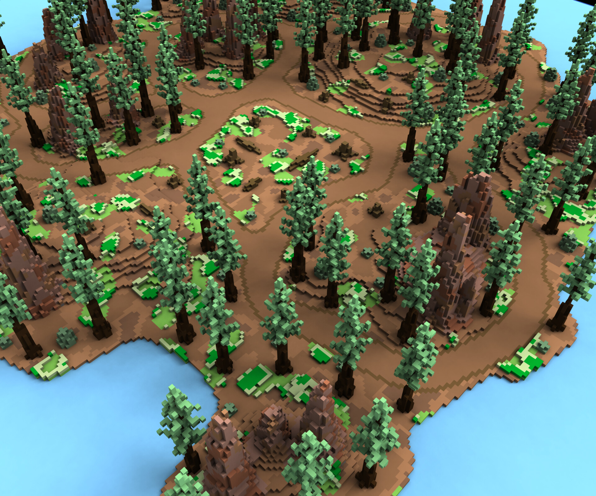 Large Taiga Island PvP Arena Minecraft Map