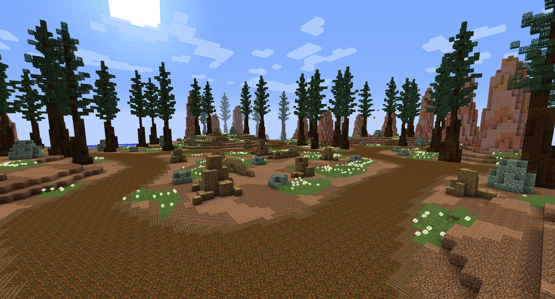 Large Taiga Island PvP Arena Minecraft Map