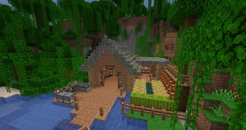 Jungle Biome Extensive Starter Base Minecraft Map