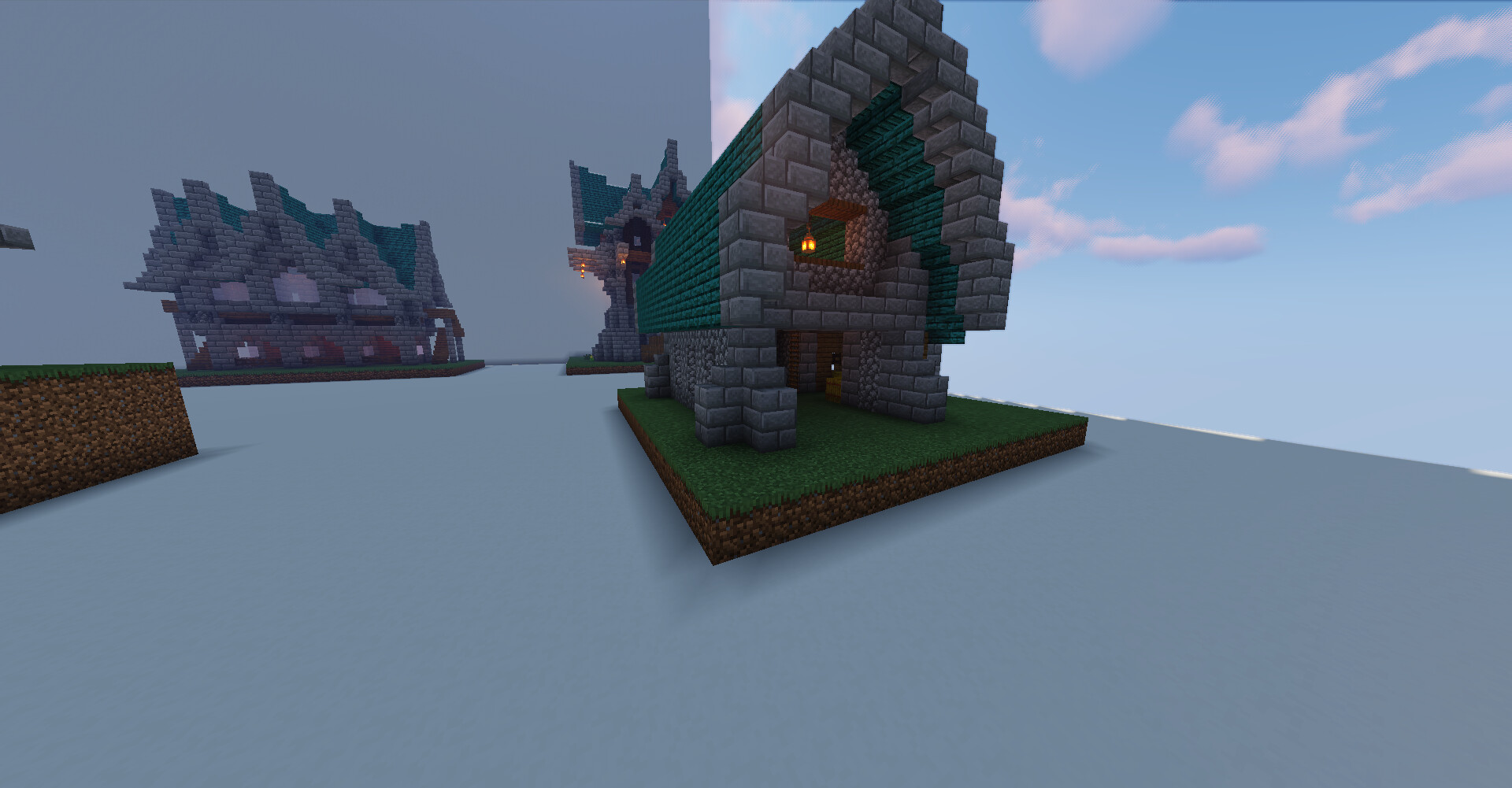 Warped Wood Roof House Pack Minecraft Map