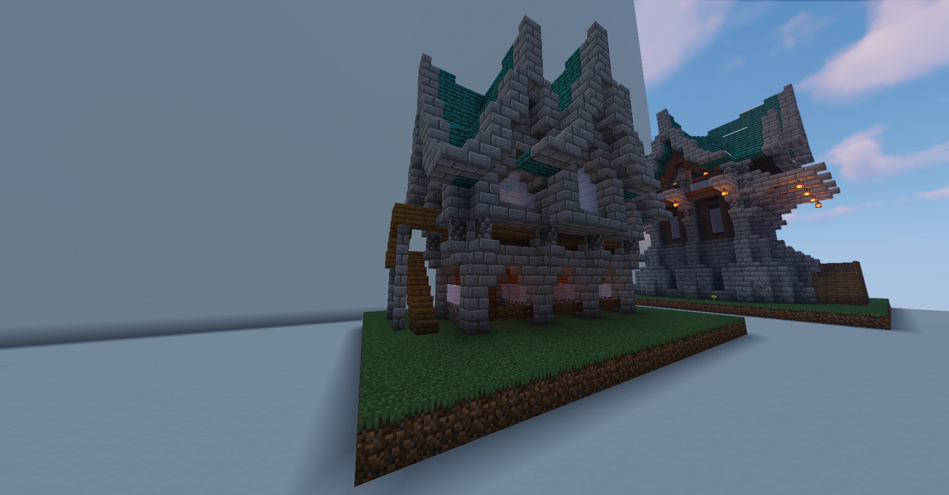 Warped Wood Roof House Pack Minecraft Map