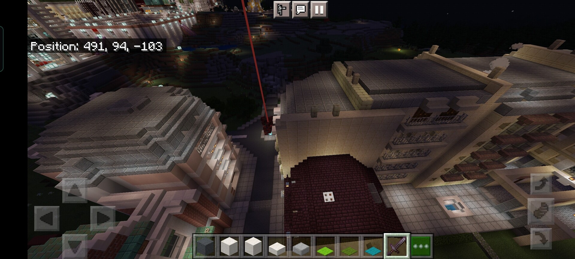 A French town with its Street houses 1:1 scaled Minecraft Map