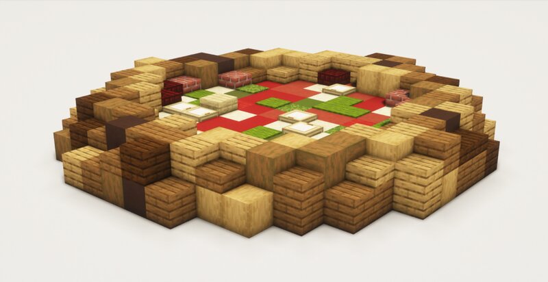 50:1 Scale Italian Neapolitan Pizza Minecraft Map
