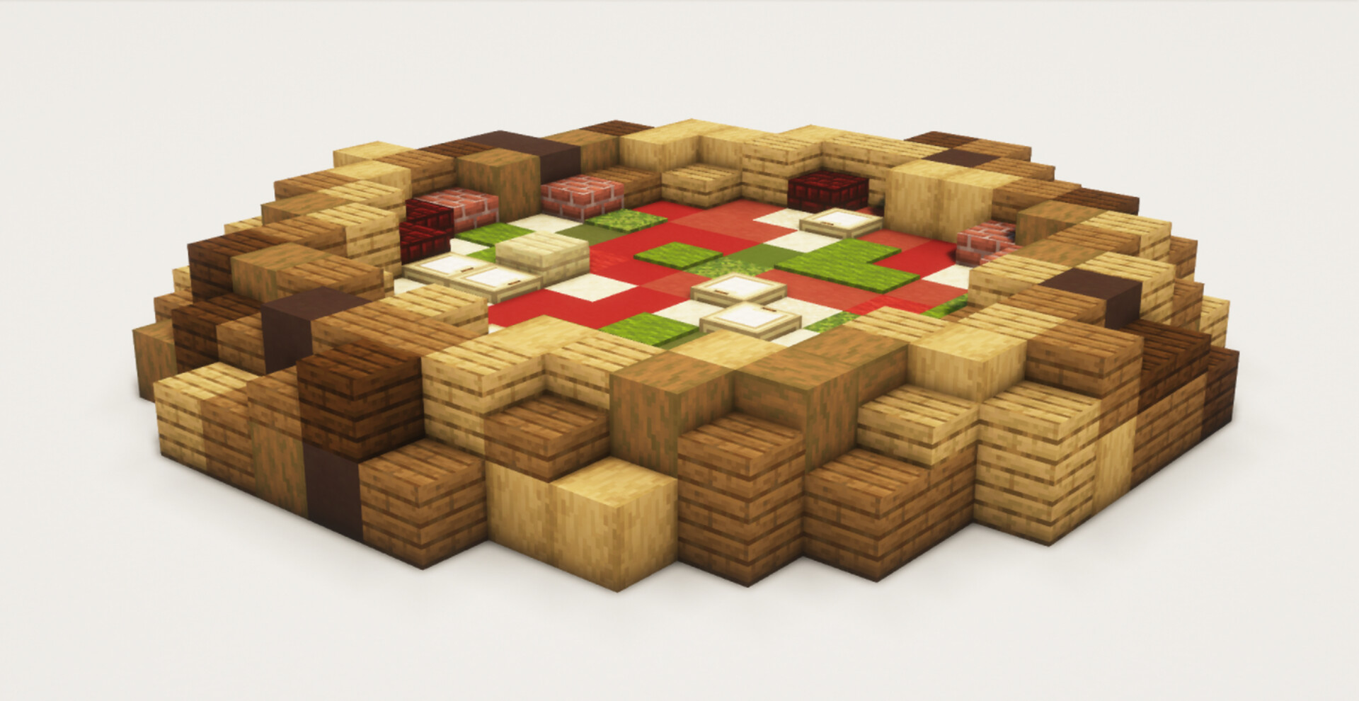 50:1 Scale Italian Neapolitan Pizza Minecraft Map