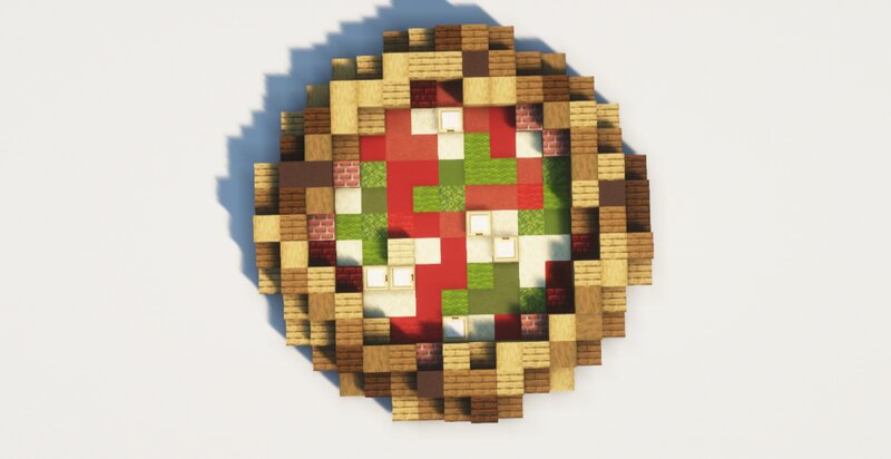 50:1 Scale Italian Neapolitan Pizza Minecraft Map