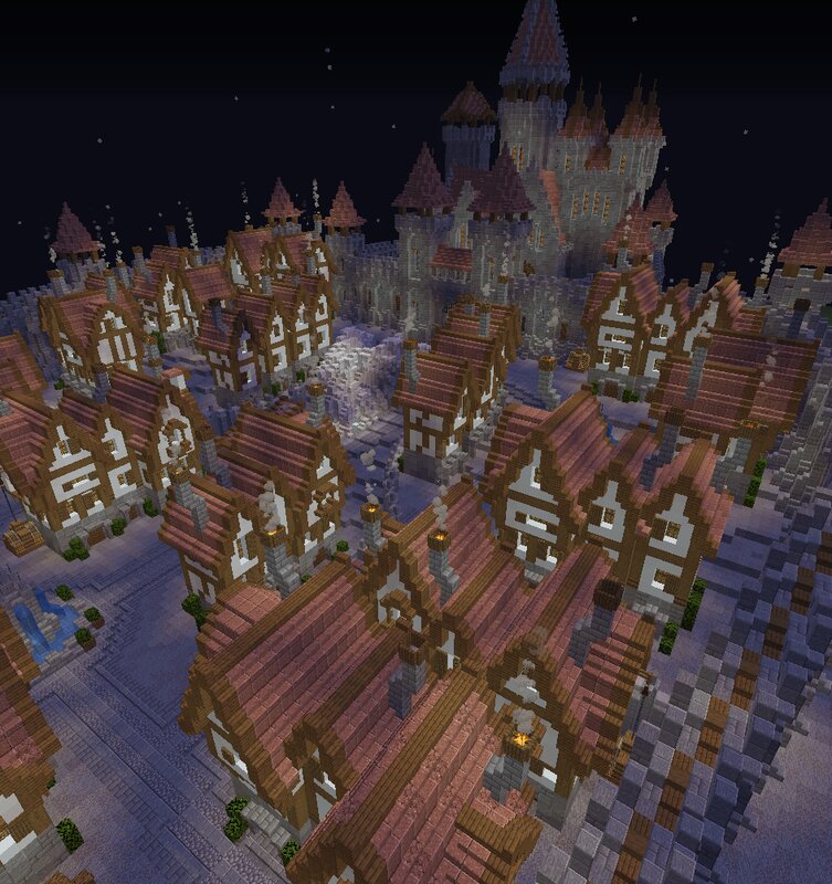 Medieval town Minecraft Map
