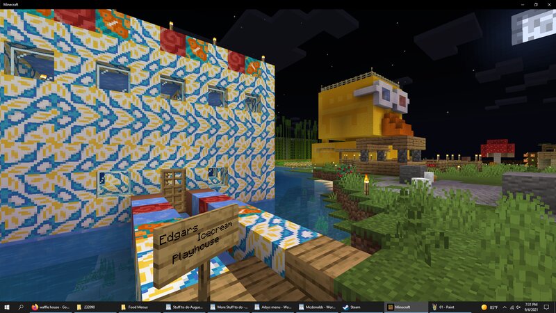 Ducky House and Ice Cream Playhouse Minecraft Map