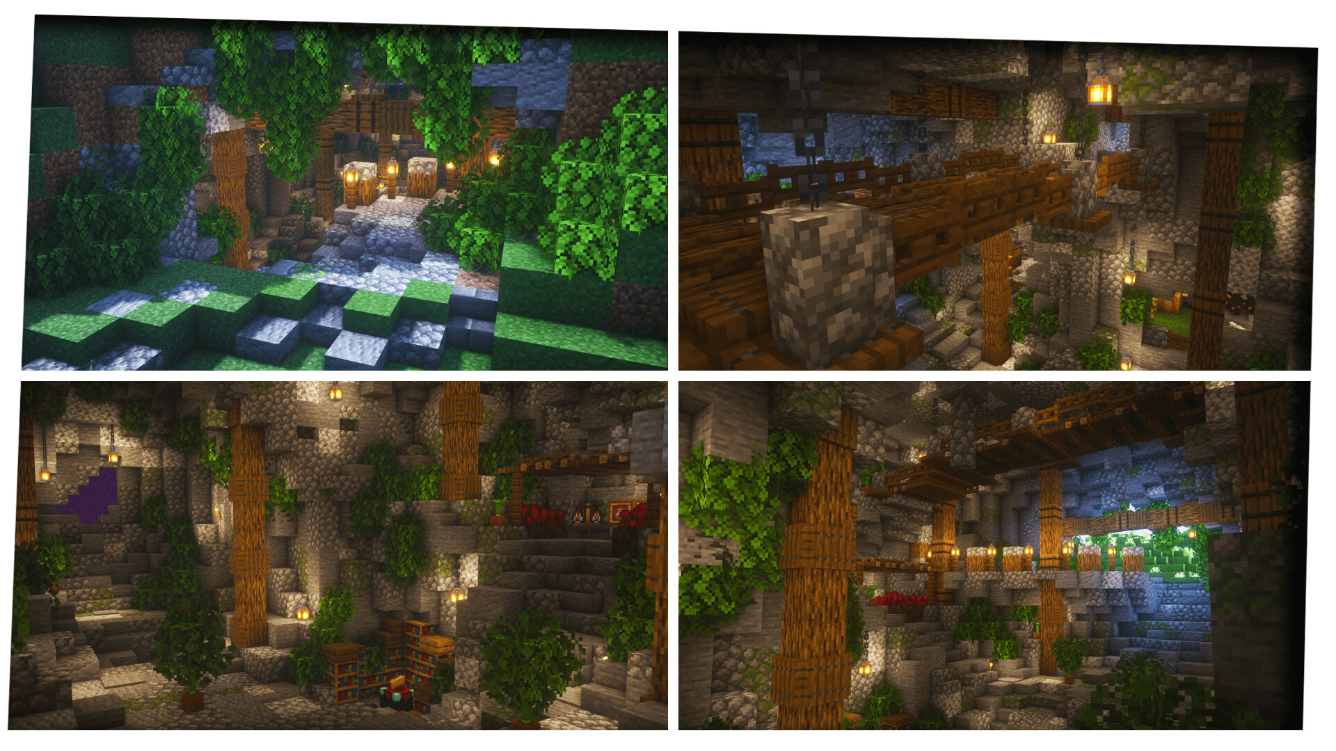 Simple Ultimate Survival Cave Base!! Minecraft Map