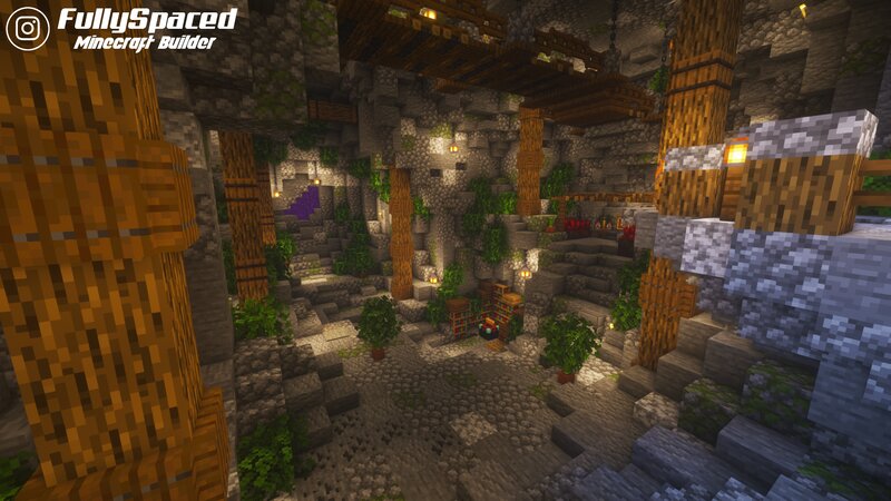 Simple Ultimate Survival Cave Base!! Minecraft Map