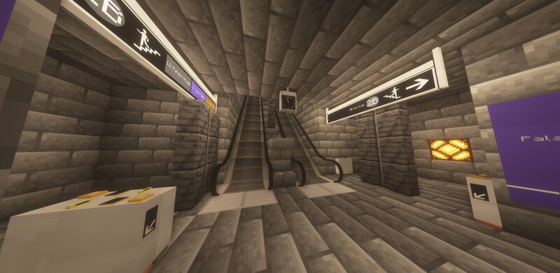 Subway/Metro stations of Line 2 (MTR MOD) Minecraft Map