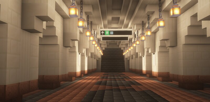 Subway/Metro stations of Line 2 (MTR MOD) Minecraft Map