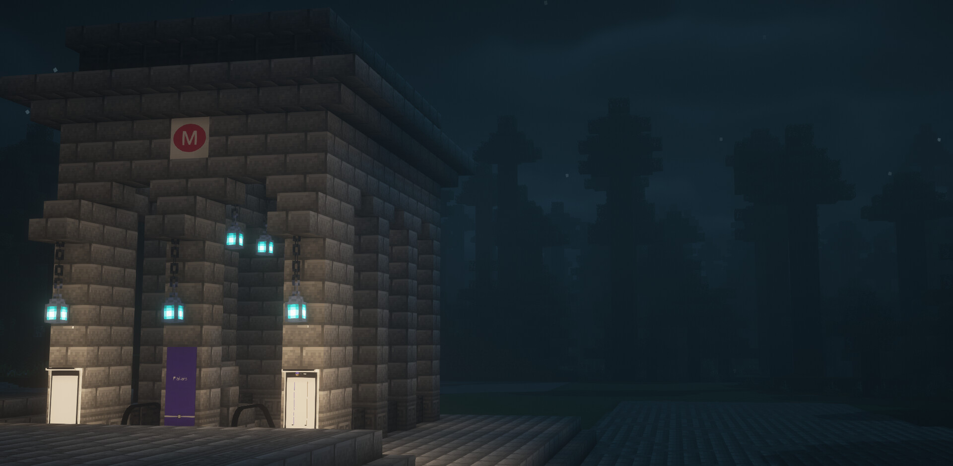 Subway/Metro stations of Line 2 (MTR MOD) Minecraft Map