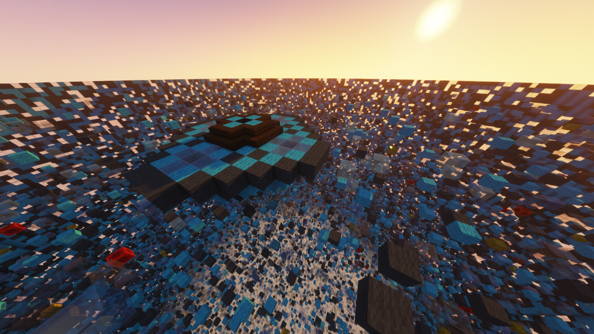 Minecraft Maps / Minecart GetDown/JumpDown map Aqua Minecraft Map