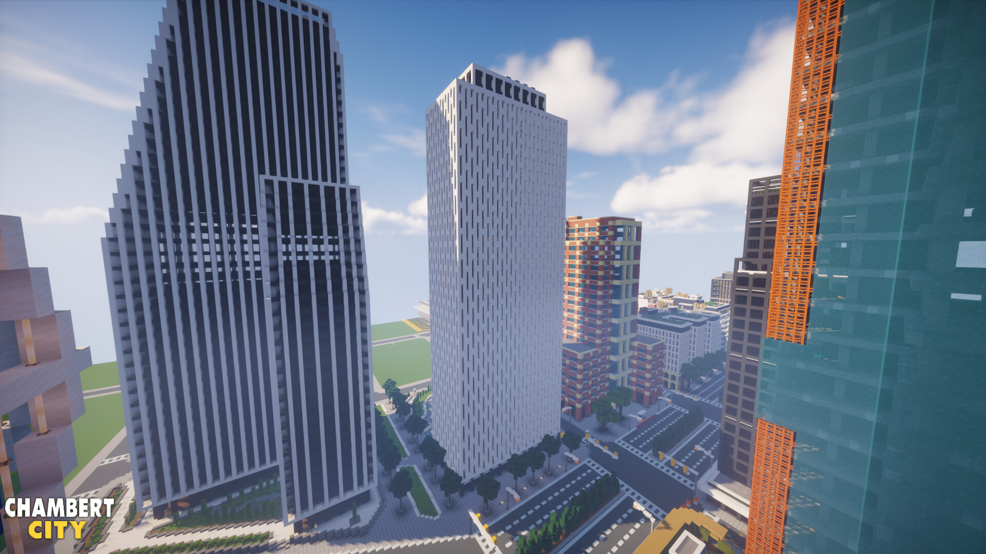 Jacob K. Javits Federal Building from downtown New York in Chambert ...