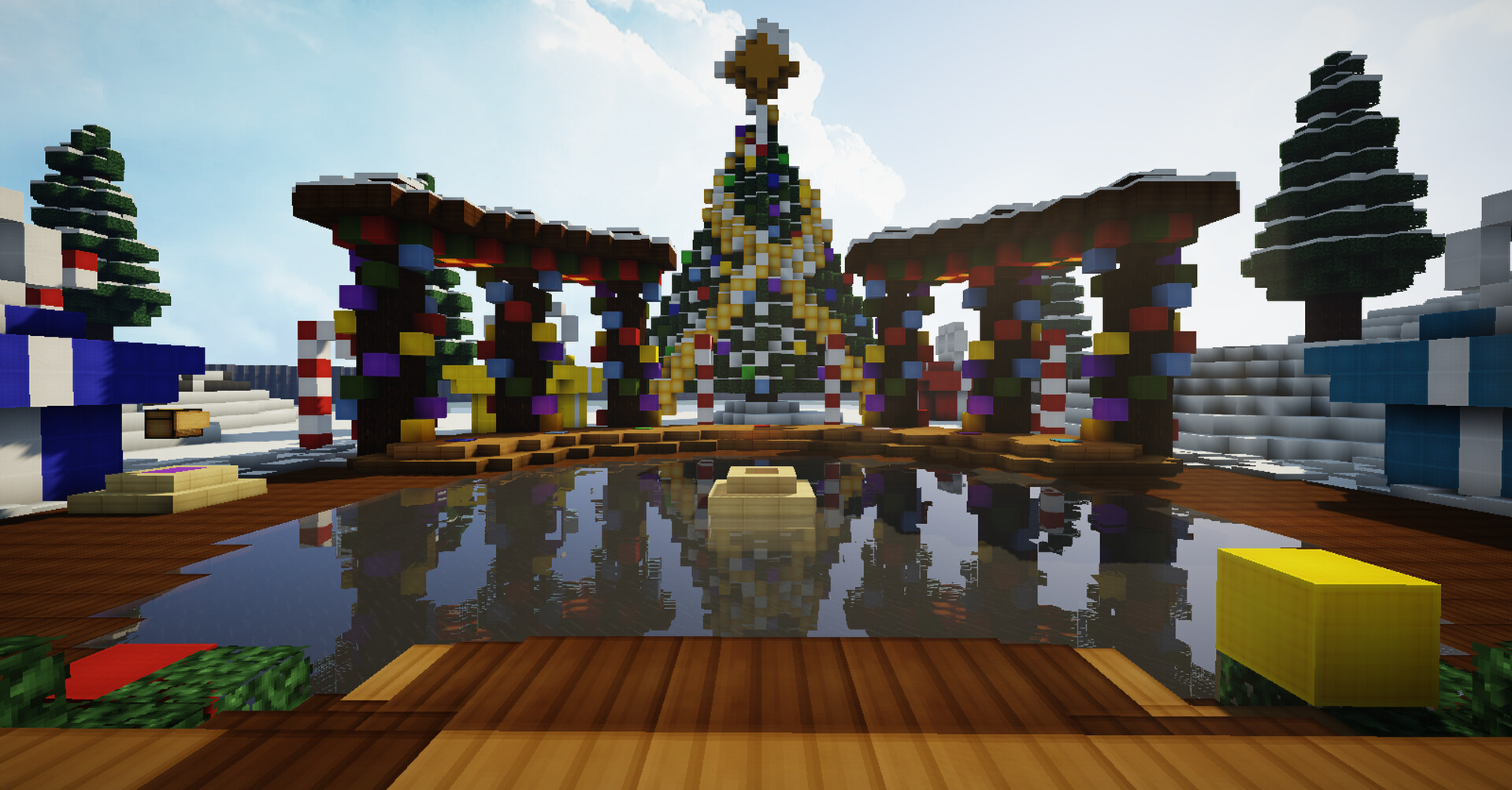 Christmas Lobby RedrDevBuilds Free Minecraft Map