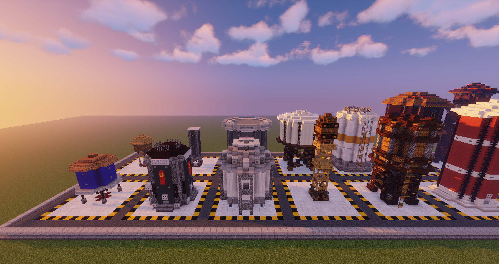 Bundle de 20 Citernes/silos Minecraft Map