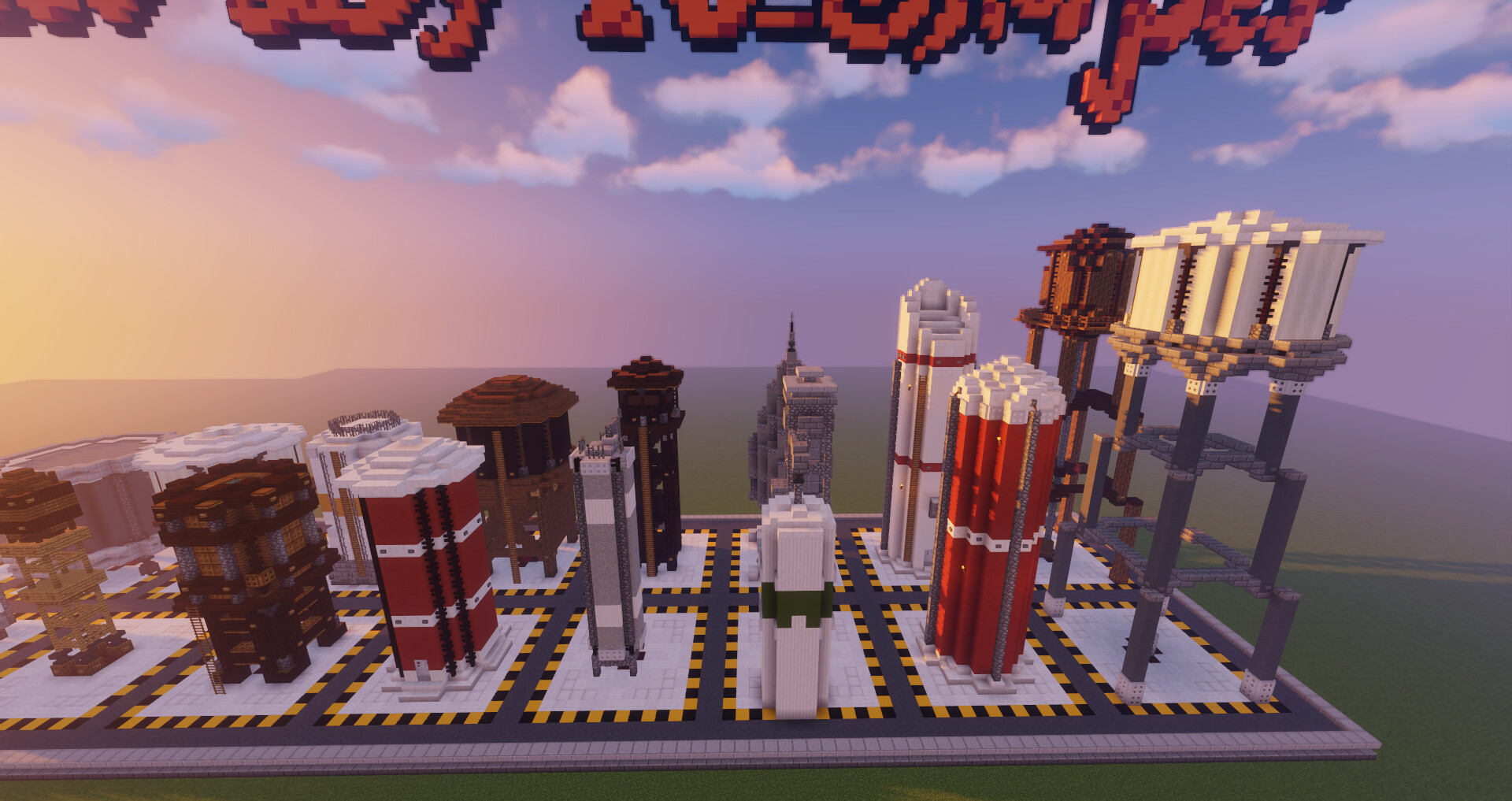 Bundle de 20 Citernes/silos Minecraft Map