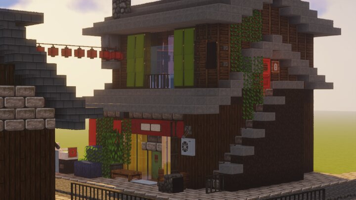 Traditional Storefront with small home//Traditional Japanese Project ...