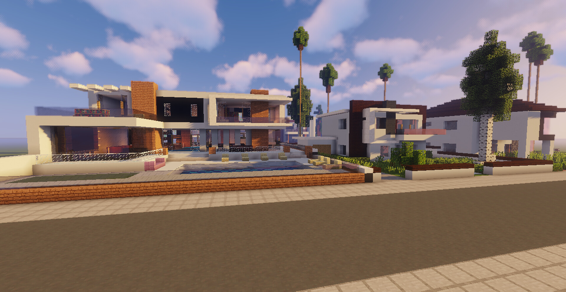 Modern Neighborhood Map + Pack #6 (10 Houses) Minecraft Map
