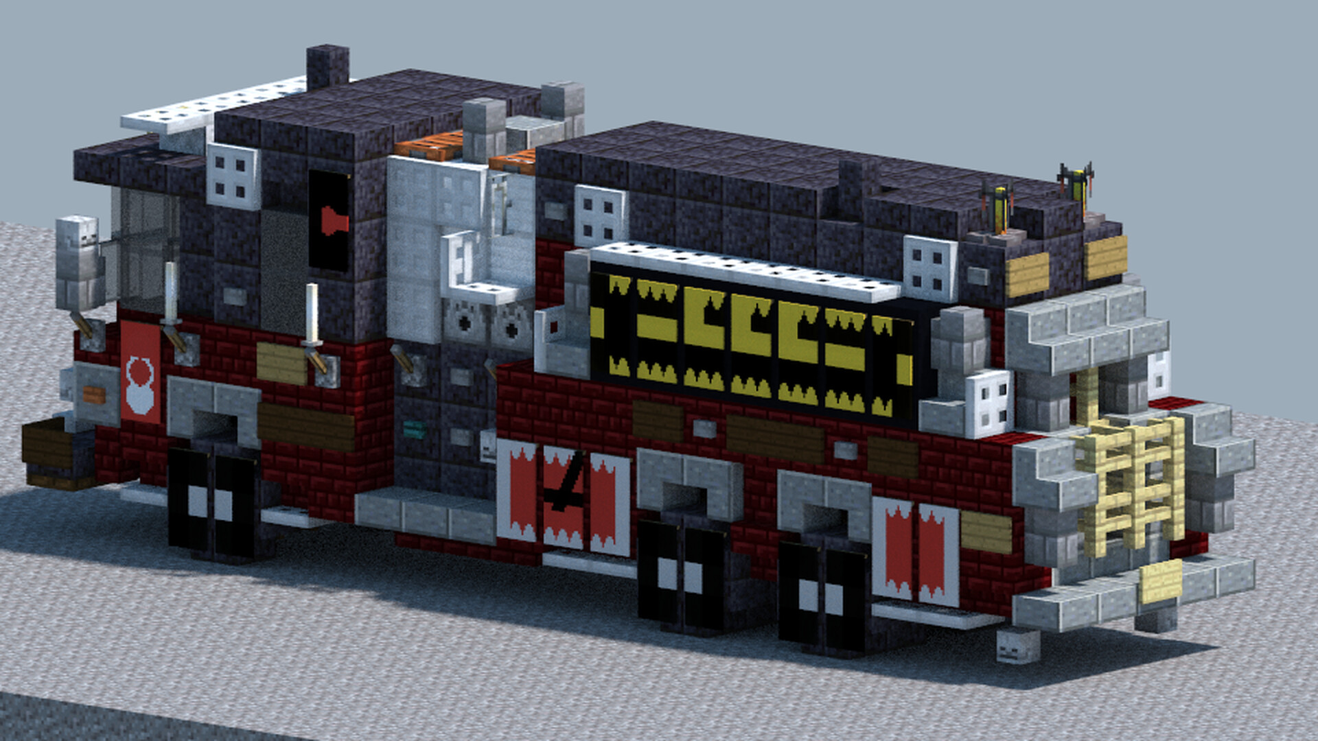 Pierce Pumper Tanker, Fire truck [With Download] Minecraft Map