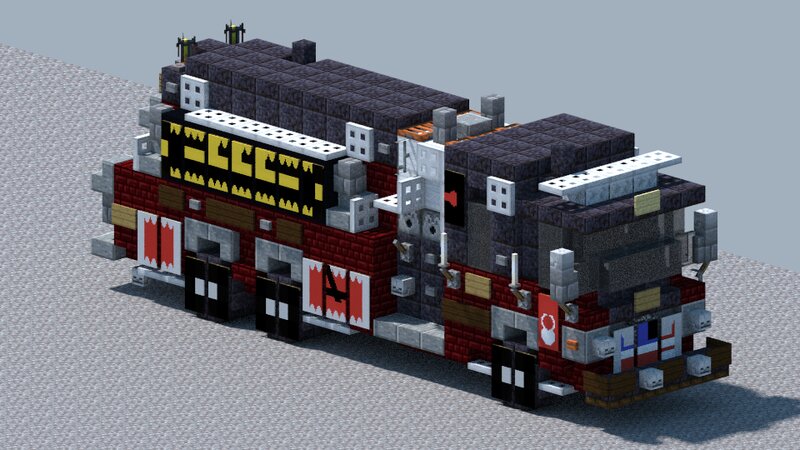 Pierce Pumper Tanker, Fire truck [With Download] Minecraft Map
