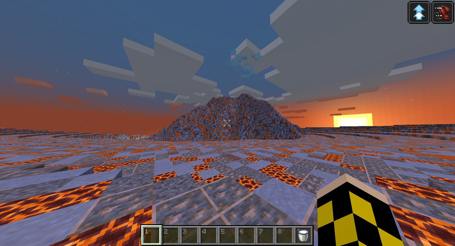 Clay Desert with Lava Lakes Minecraft Map