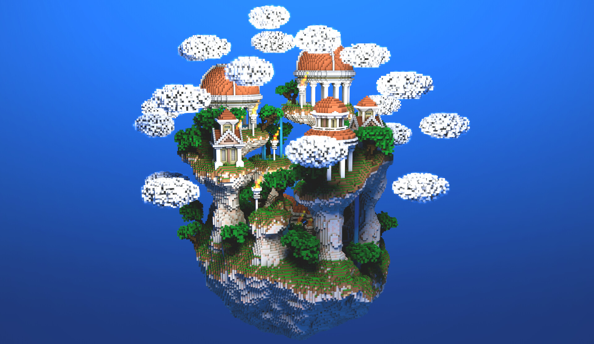 COMMISSION | Greek Floating Spawn Minecraft Map