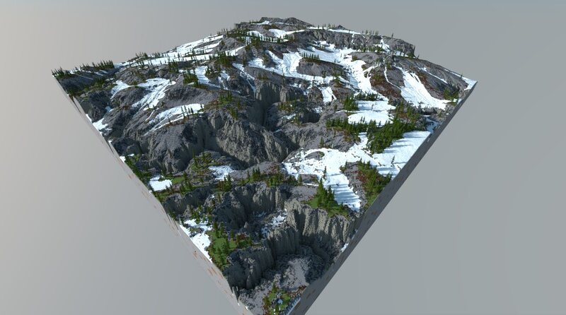 Snowy mountains Minecraft Map