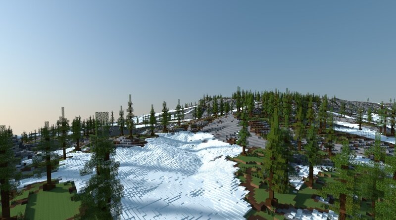 Snowy mountains Minecraft Map