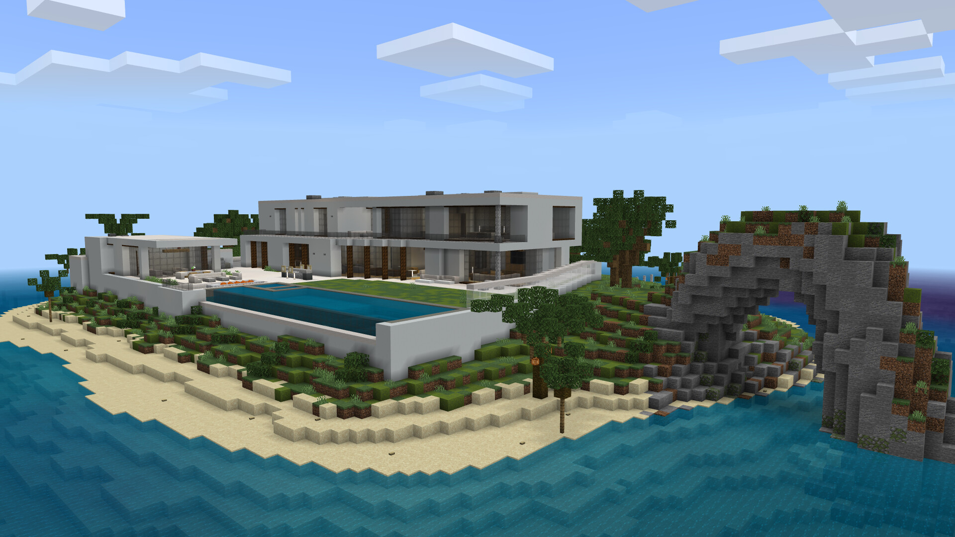 Island Millionaire Mansion Minecraft Map