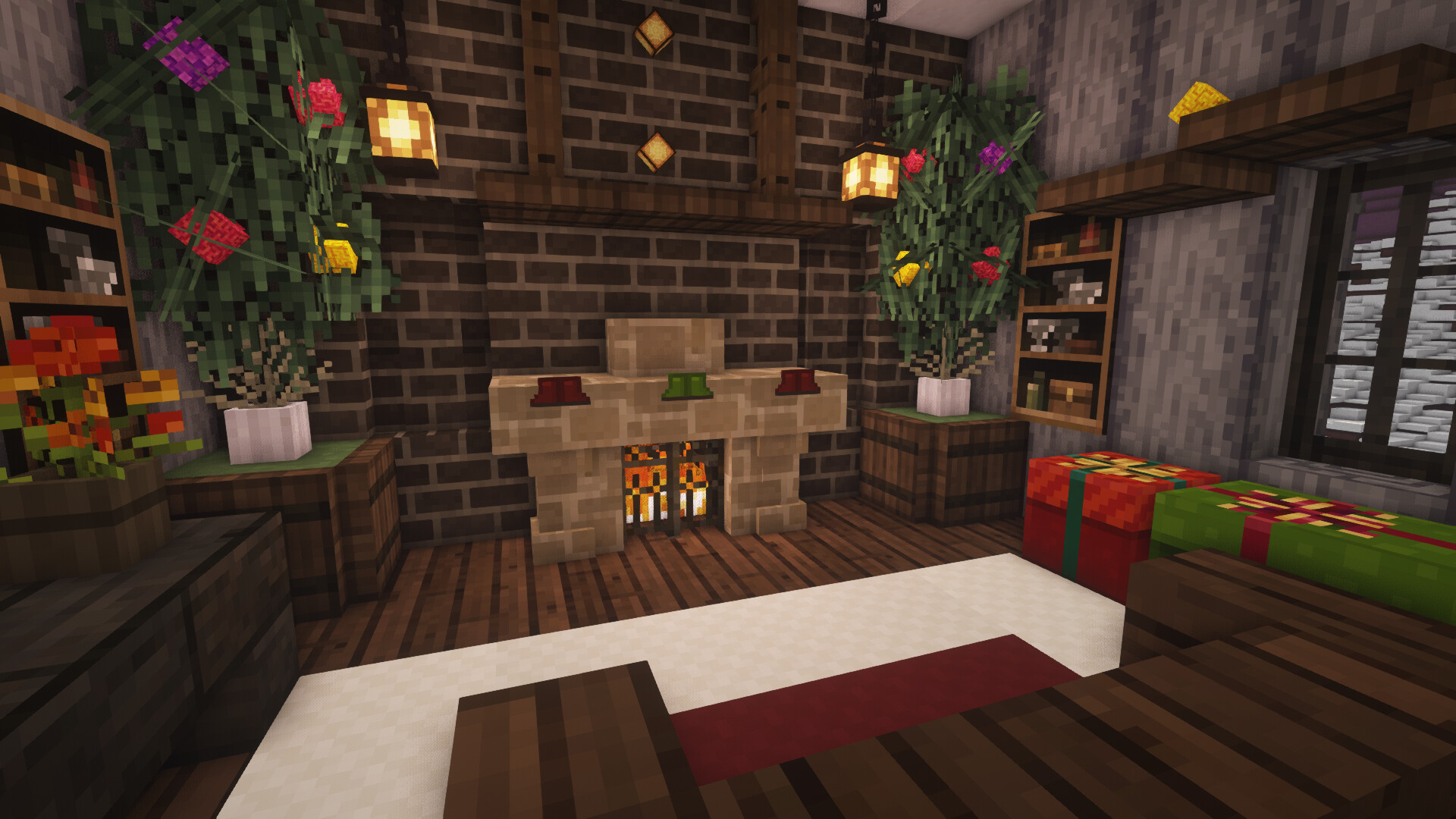 Build a fireplace on minecraft Minecraft Map