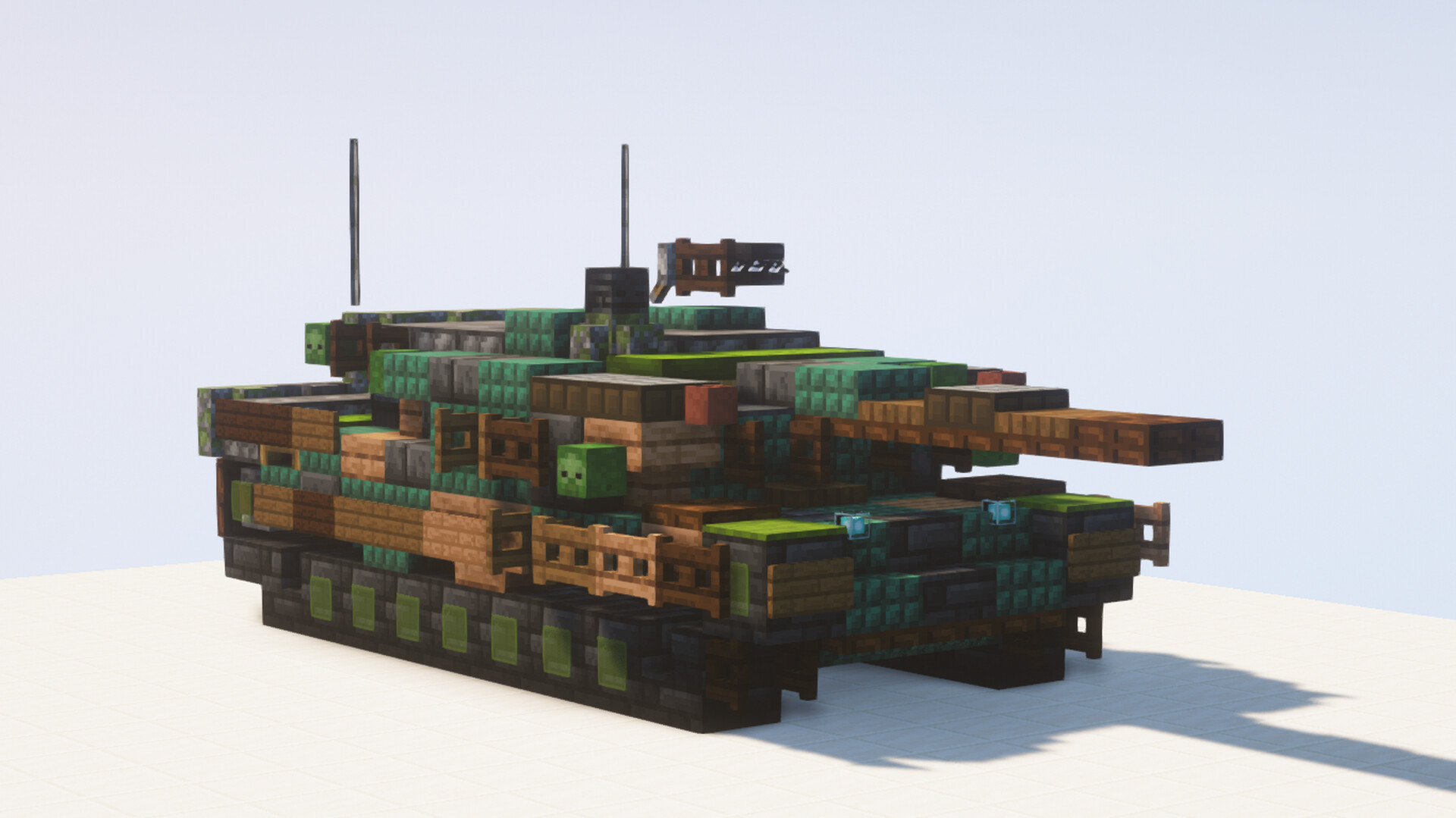 Leopard 2 PL Main Battle Tank - 1.5:1 scale Minecraft Map